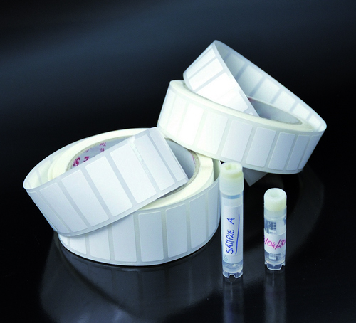 Cryovials adhesive labels