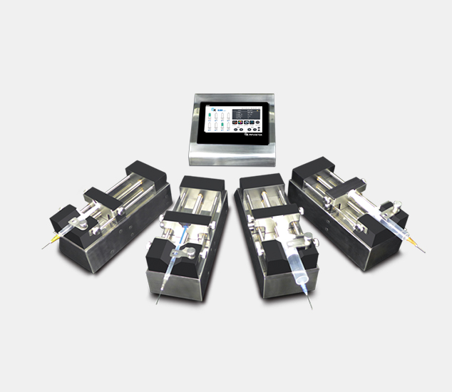 Programmable multiple control syringe pumps system