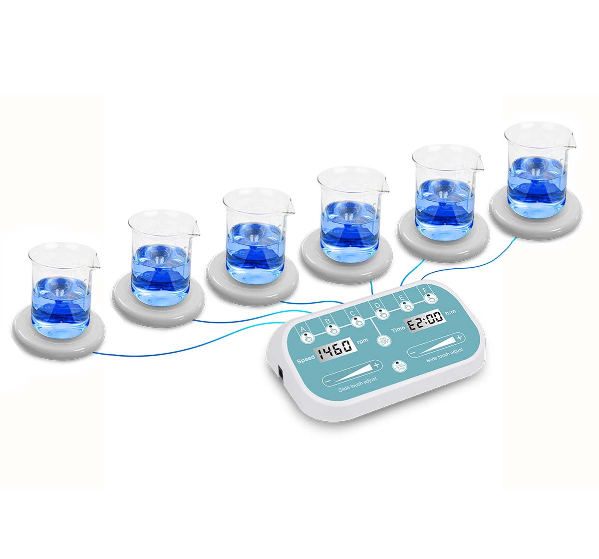 Multi point ultra thin magnetic stirrer
