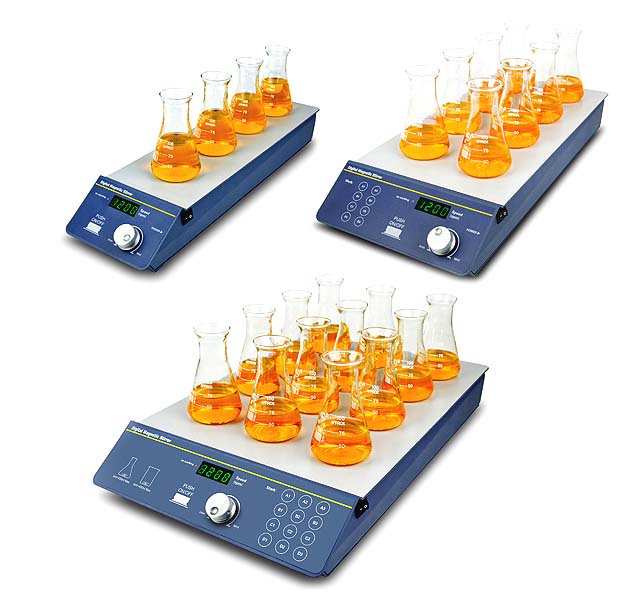 Multiple magnetic stirrers